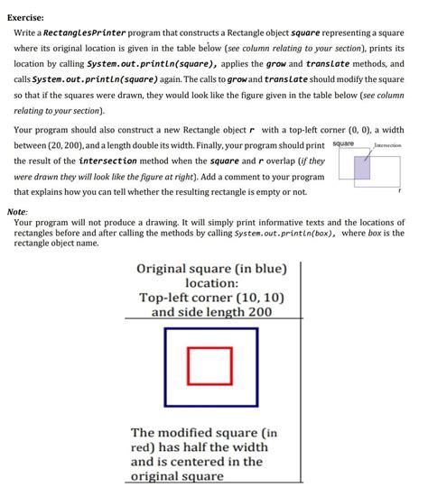 Solved Exercise Write A Rectanglesprinter Program That Chegg