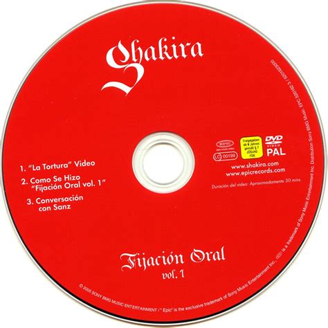 Shakira Fijacion Oral Vol 01 Dvd Dvd Covers Cover Century Over 1