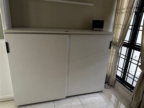 IKEA Galant Cabinet With Sliding Doors Lock Furniture Home Living Furniture Shelves