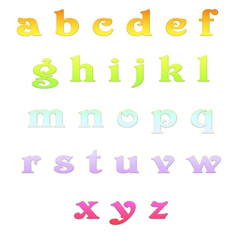 Rainbow Alphabet Uppercase And Lowercase 28671999 Png