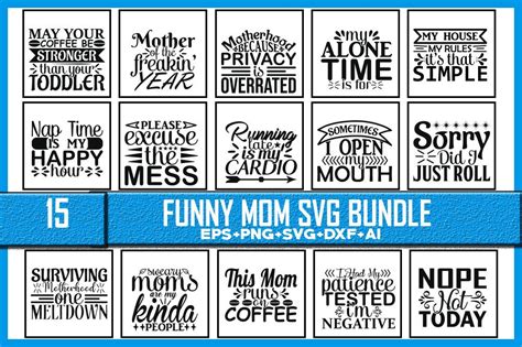 Funny Mom Svg Bundle Graphic By Ab · Creative Fabrica