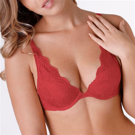 Triangle Push Up Bra Red Wonderbra
