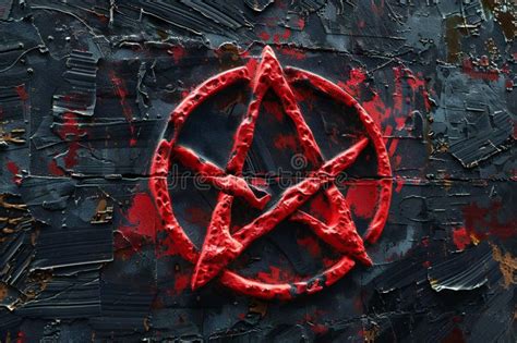 Anarchic Symbol Painted On The Wall High Contrast Red Color Black