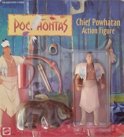 Disney Pocahontas Chief Powhatan Action Figure Mattel 1995 Vintage Eur