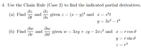 Solved Use The Chain Rule Case 2 ﻿to Find The Indicated