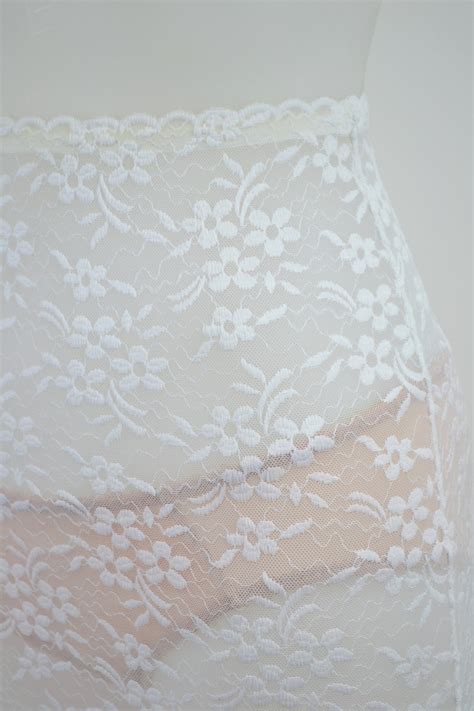 White Lace Open Bottom Roll On 6 Strap Girdle Vintage And Etsy