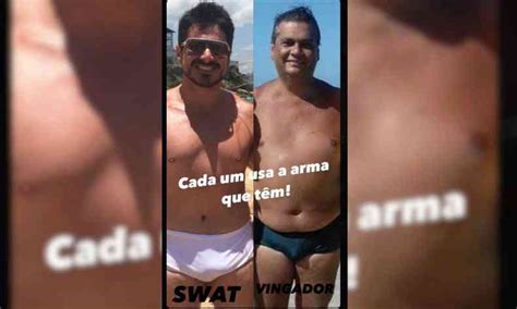 Do Val Publica Foto Dele E De Dino De Sunga Quem Tem A Melhor Arma