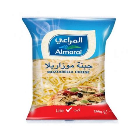 جبنة موزاريلا مبشورة لايت المراعي 200جم