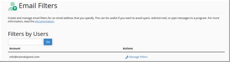 CPanel Email Filters