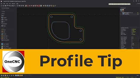 Onecnc Cadcam Profile Offset Tip Youtube