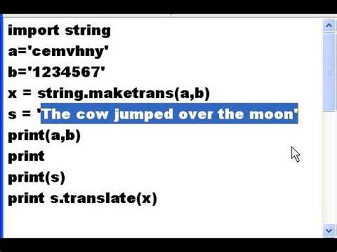 Python String Library Maketrans Translate YouTube