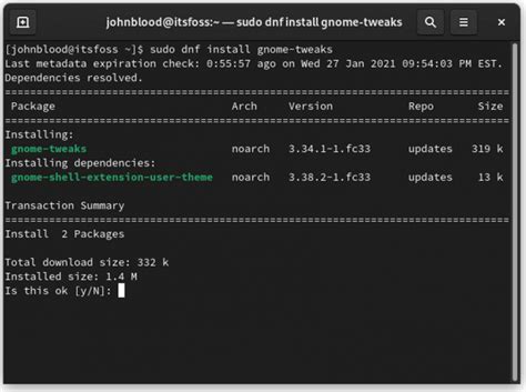 How To Install GNOME Tweaks On Fedora Linux