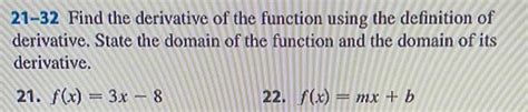 [answered] 21 32 Find The Derivative Of The Function Using The Kunduz