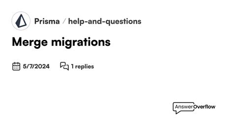 Merge Migrations Prisma