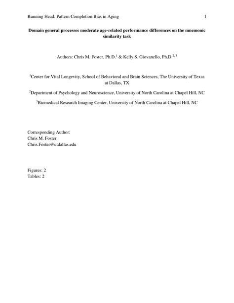 Pdf Domain General Processes Moderate Age Related Performance