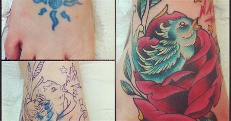 Little Fluffy Bird Cover Up Tattoo I Made Imgur