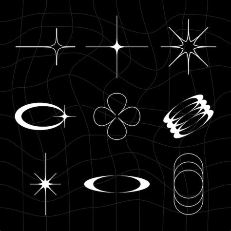 Premium Vector Retro Y2k Futuristic Elements