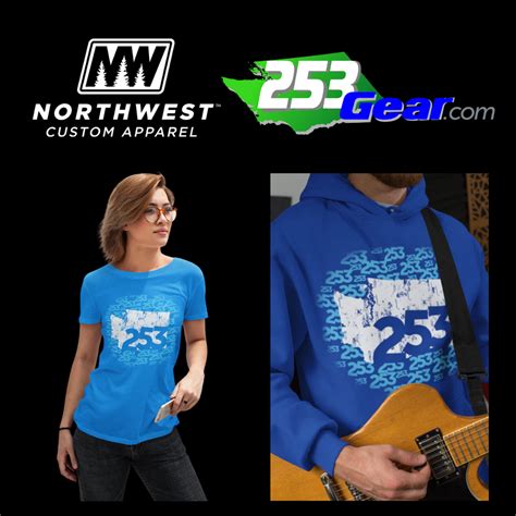 Area Code 253 T Shirts Nw Custom Apparel