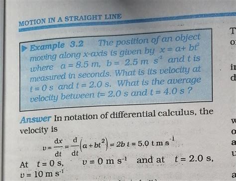 Instantaneous Velocity Example