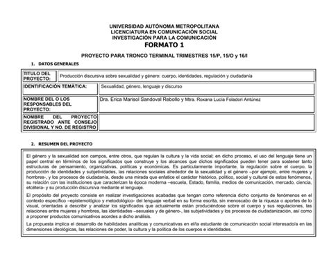 Sexualidad G Nero Lenguaje Y Discurso