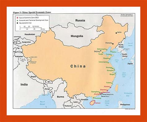 Special Economic Zones Map Of China 1996 Maps Of China Maps Of