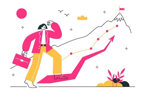 목표 개념 설명 무료 벡터