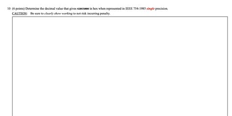 Solved Points Determine The Decimal Value That Gives Chegg Com