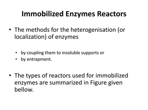 Ppt Immobilized Enzymes Reactors Powerpoint Presentation Free Download Id1902580