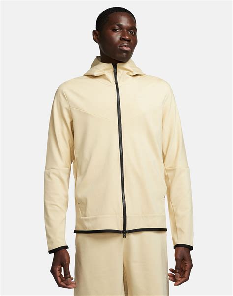 Nike Mens Tech Fleece Light Weight Full Zip Hoodie Cream Life Style