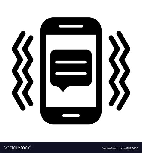 Vibration Glyph Icon For Personal And Commercial Vector Image