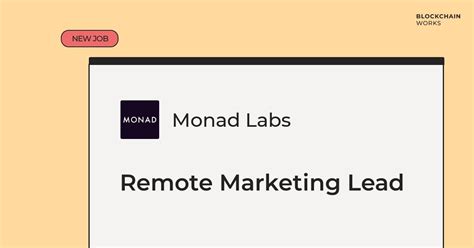 Blockchain Works On Linkedin Remote Marketing Lead Monad Labs