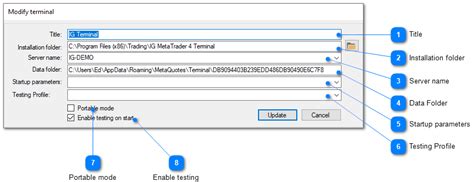 Using The Advanced Tester Managing Mt4 Terminals Adding A New Terminal