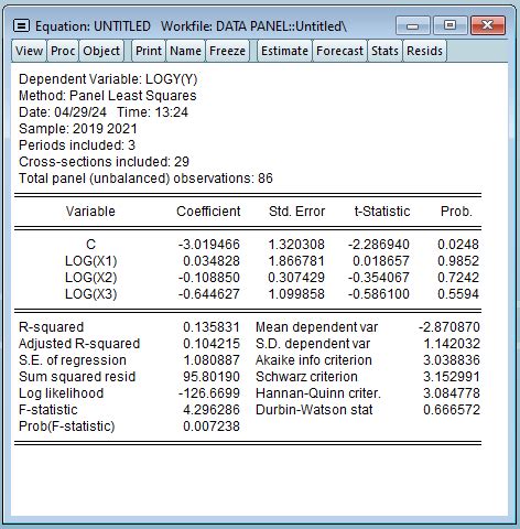 Eviews Dan Tutorial Tranformasi Variabel Ke Bentuk Logaritma Log Semi Log Dan Double Log