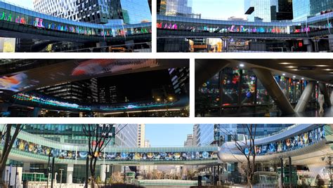 판교 알파돔 투명 전광판 Koreasign