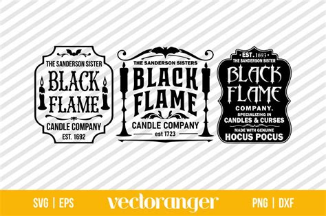 Black Flame Candle Company Svg Vectoranger