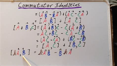Color Coded Derivations Of Commutator Identities Youtube