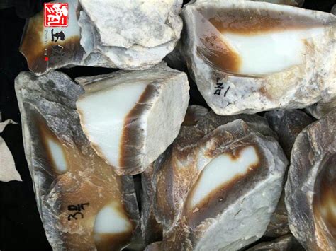 甄玉坊且末糖白玉山料原石 真正狭义和田玉山料 ZYF T 01