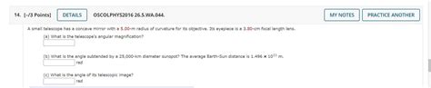 Solved 14 [ 13 Points] Details Oscolphys2016 26 5 Wa 044