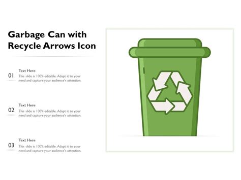 Garbage Can With Recycle Arrows Icon PowerPoint Slides Diagrams Themes For PPT