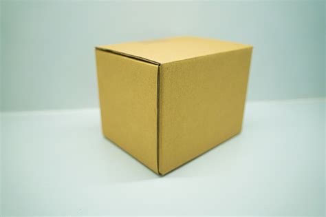 흰색 배경에 격리된 골판지 상자에 초점을 맞춥니다 골판지 상자 모형 세트 분리된 갈색 판지 골판지 상자 3차원 인쇄에 대한 스톡 사진 및 기타 이미지 Istock