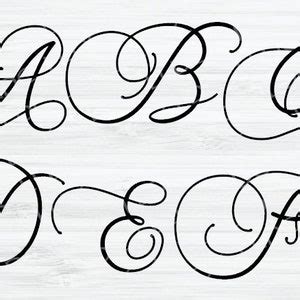 A Z Alphabet Svg A Z Alphabet Monogram Svg Cursive Monogram Svg Initial Monogram Letter
