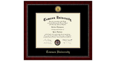 Gold Engraved Medallion Diploma Frame In Sutton Towson University