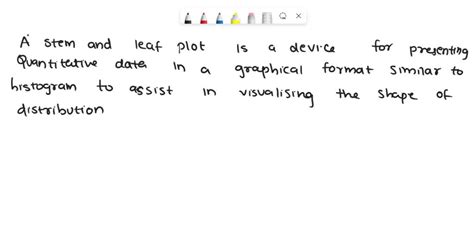 solved construct a stem and leaf display for the following data