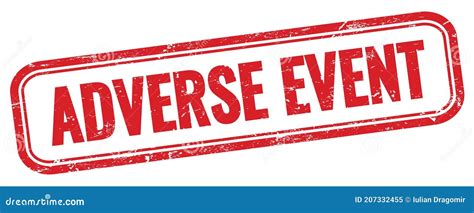 Adverse Event Orange Grungy Rectangle Stamp Stock Image Cartoondealer