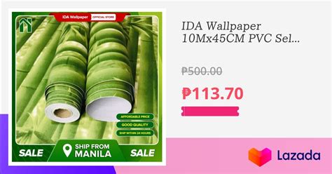 Ida Wallpaper 10mx45cm Pvc Self Adhesive Waterproof Bamboo Wallpaper
