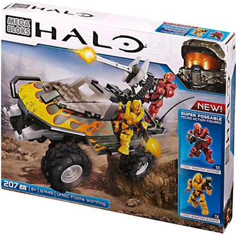 Mega Bloks Halo Unsc Flame Warthog Set 97449 Toywiz