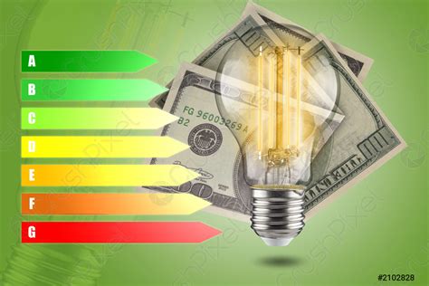 Energy Efficiency Concept Of Led Lamps Decrease In Electricity
