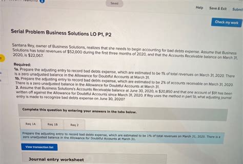 solved saved help save and exit submit check my work serial