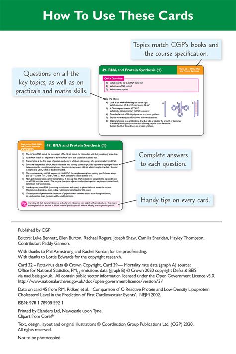 New A Level Biology AQA Revision Question Cards CGP Books