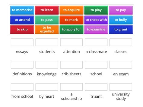 Yes B2 Education Phrases Task 2 Match Up
